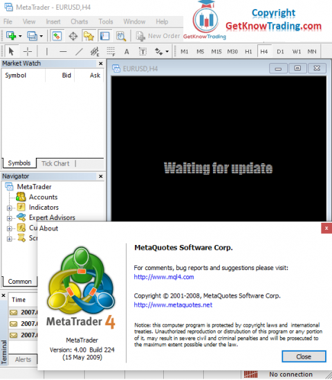 How to Fix MT4 "Waiting for Update" - Get Know Trading