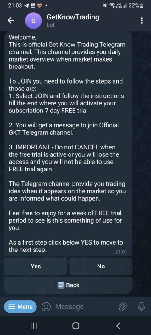 Telegram Channel - Get Know Trading
